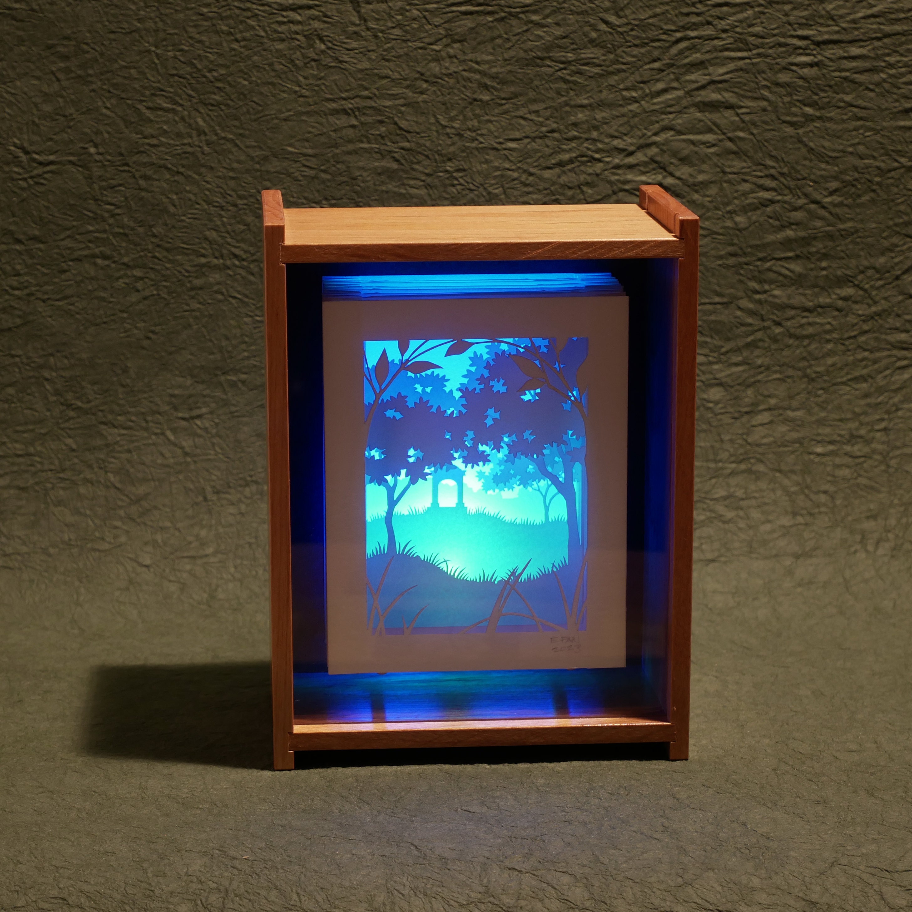 Rotunda blue/green Light Box / Shadow Box - Etsy
