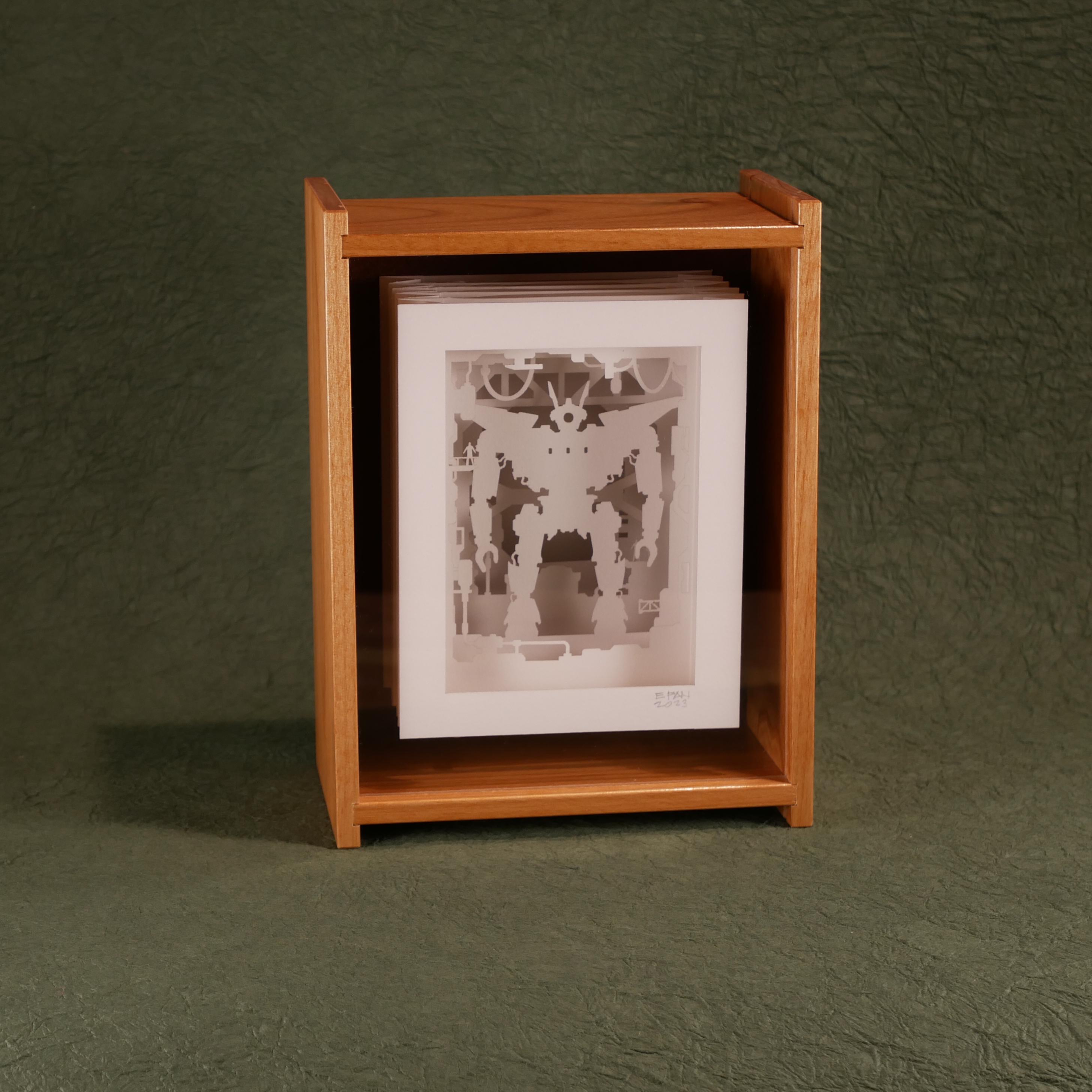 Mecha 02 Light Box / Shadow Box - Red/yellow - Etsy
