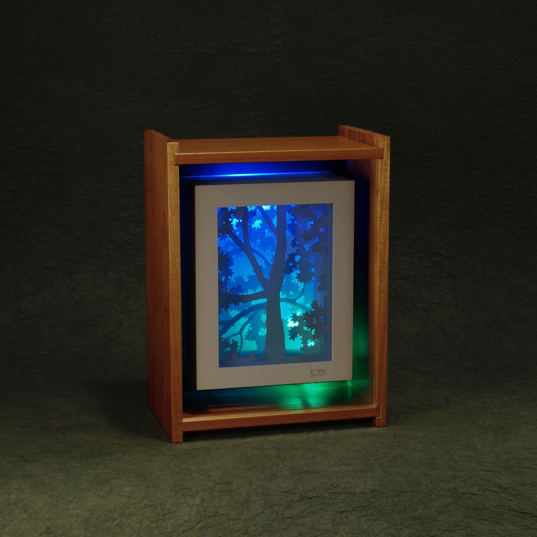 Canopy - Light Box / Shadow Box - Blue/green - Etsy