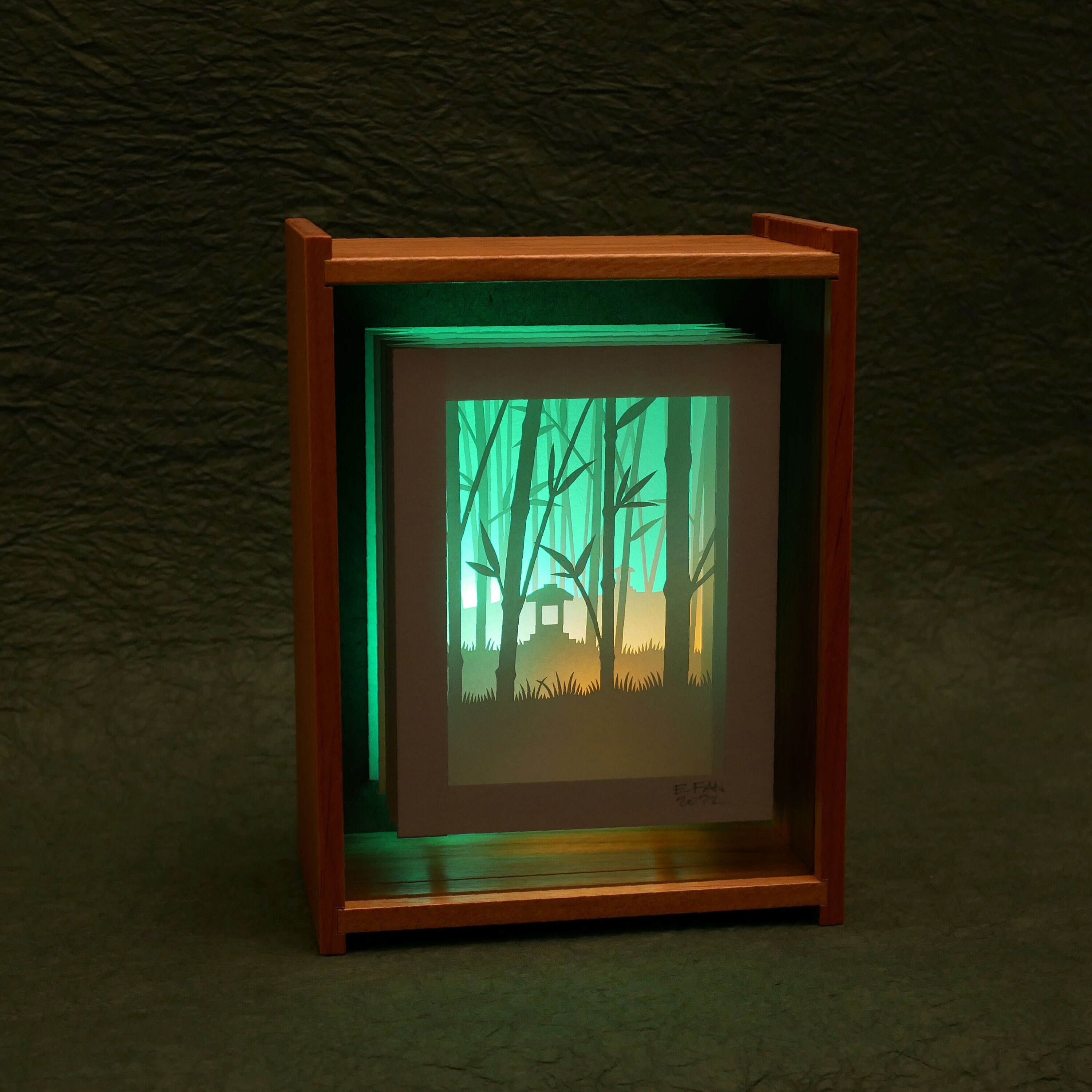 Bamboo Forest Light Box / Shadow Box - Vertical - Etsy