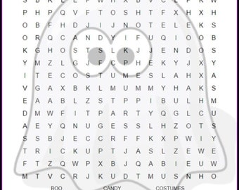 Pumpkin Halloween Word Search Printable - Etsy