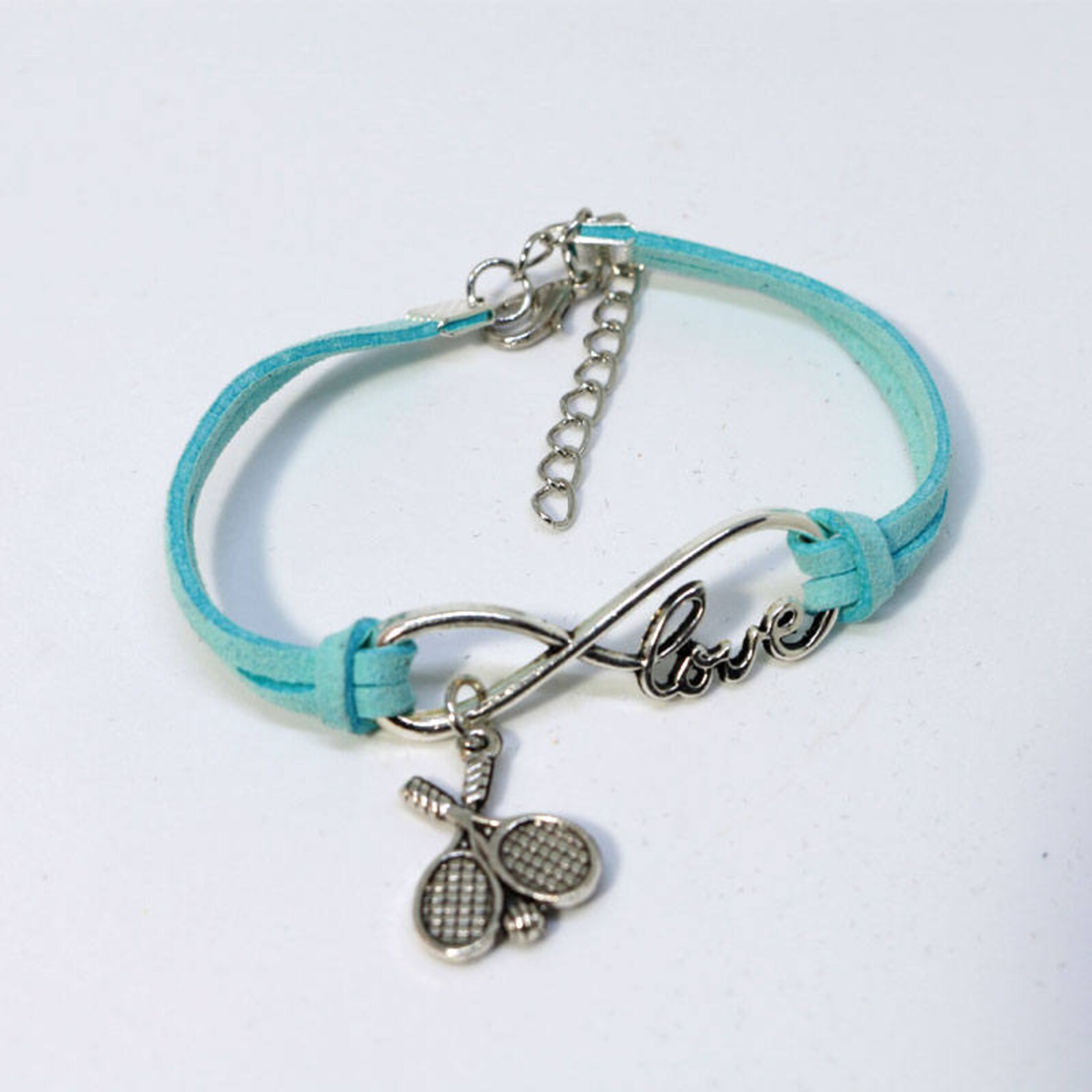 Infinity Tennis Bracelet Light Blue - Etsy UK