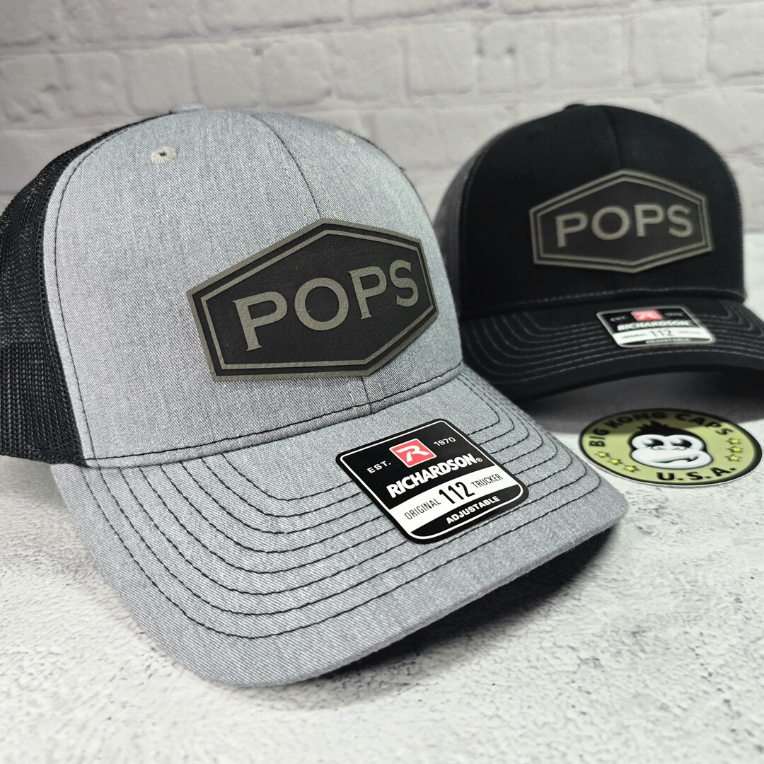 POPS Hat, Pops Patch Hat, Custom Text Caps, Best Pops Birthday Gifts ...