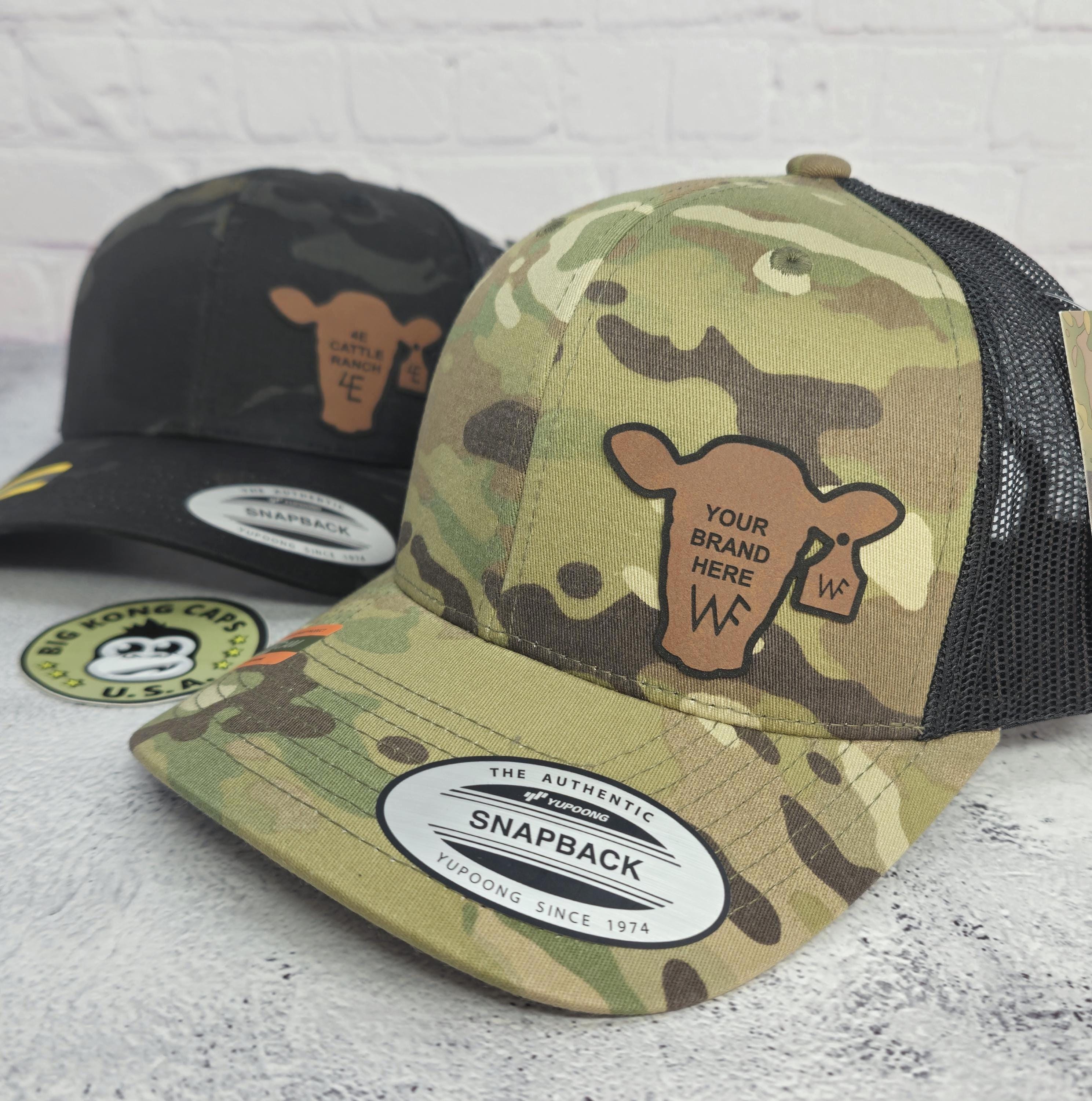 Custom Text Hats, Personalized Cattle Brand Hat, Camo Cattle Ranch Caps ...