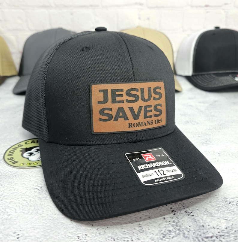 Jesus Saves Hat, Custom BIBLE VERSE HAT, Christian Trucker Hat, Faith ...