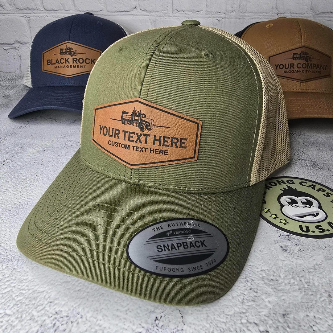 Custom Trucker Hat, Custom Text Dump Truck Hat, Personalized Text Hats ...