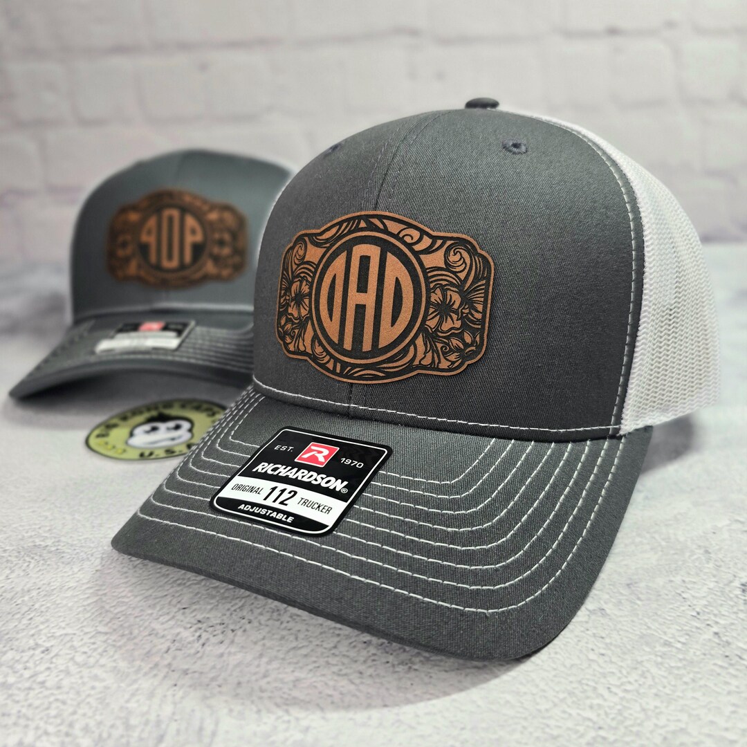 DAD TRUCKER HAT, Richardson 112 Dad Patch Hat, Custom Text Gift ...