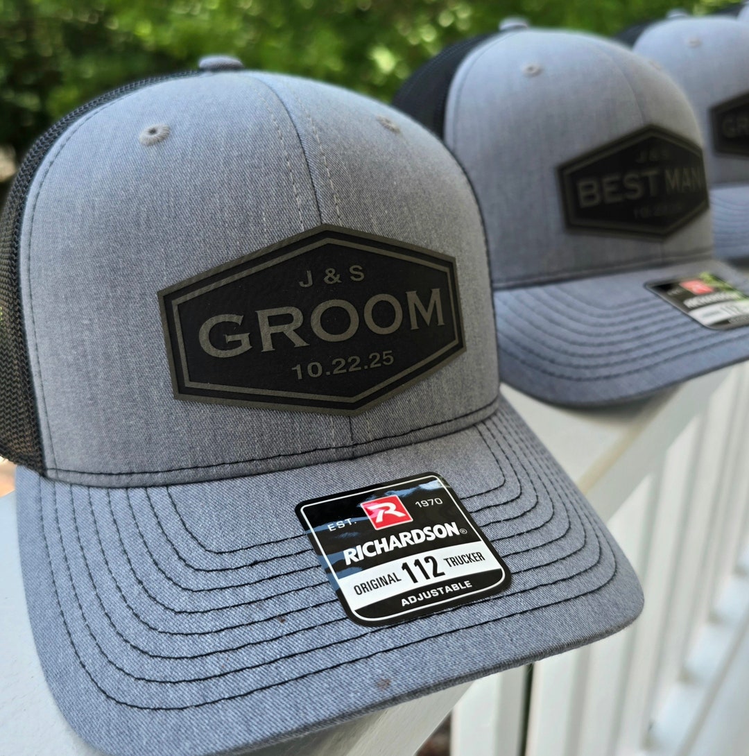 Custom Groom Hat, Personalized Wedding Hats, Best Man, Groomsman Caps ...