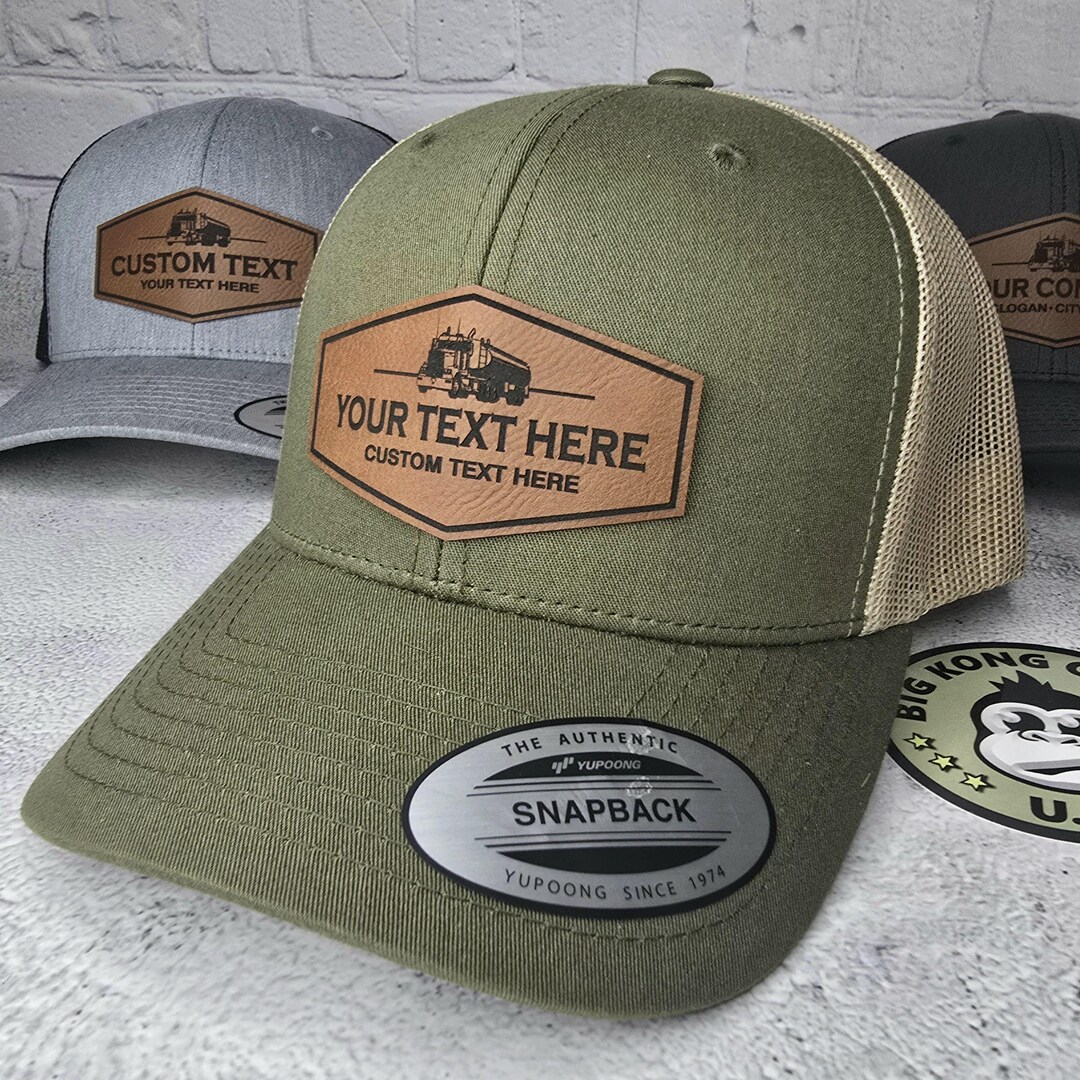 Custom Tanker Truck Hats, Customizable Text Hat, Personalized Truck ...