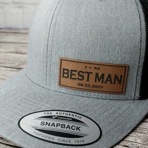 Best Man Hat, Custom Groom Hat, Wedding Party Hat, Groomsman Hats ...