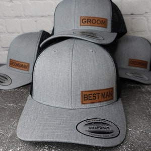 Custom Wedding Party Hats, Best Man Hat, Bride and Groom Wedding Hats ...