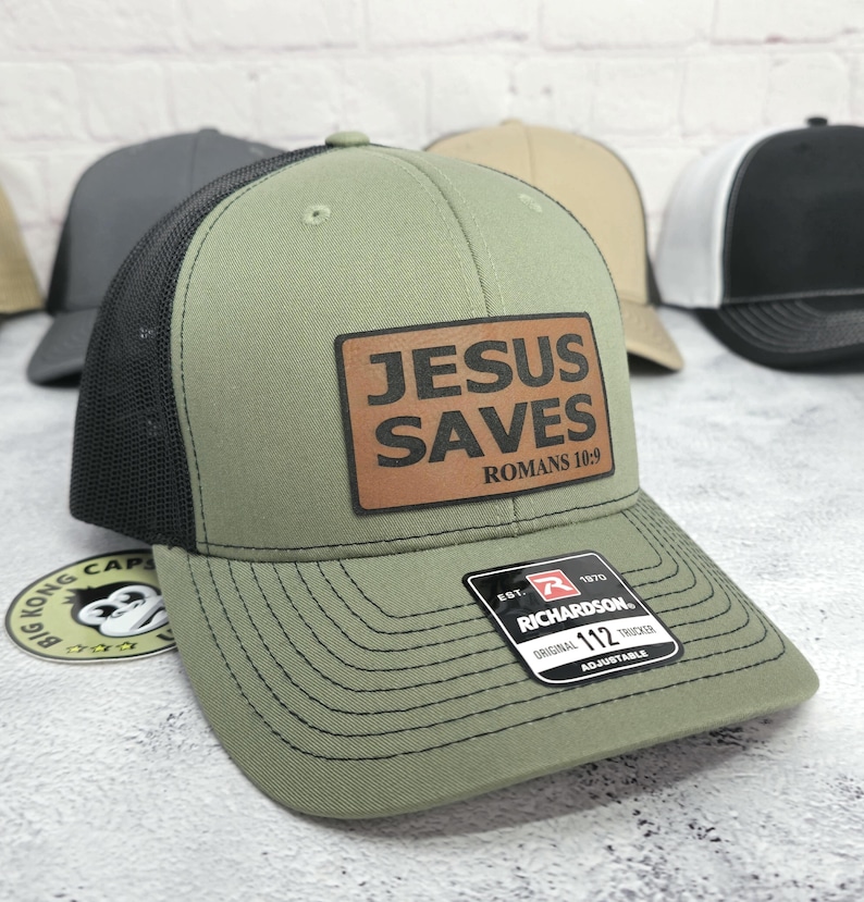 Jesus Saves Hat, Custom BIBLE VERSE HAT, Christian Trucker Hat, Faith ...