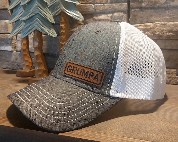 Grumpa Hat, Grumpa Patch Hat, Grumpy Grandpa Gift, Custom Grumpa Snapback Baseball Cap, Grumpa ...