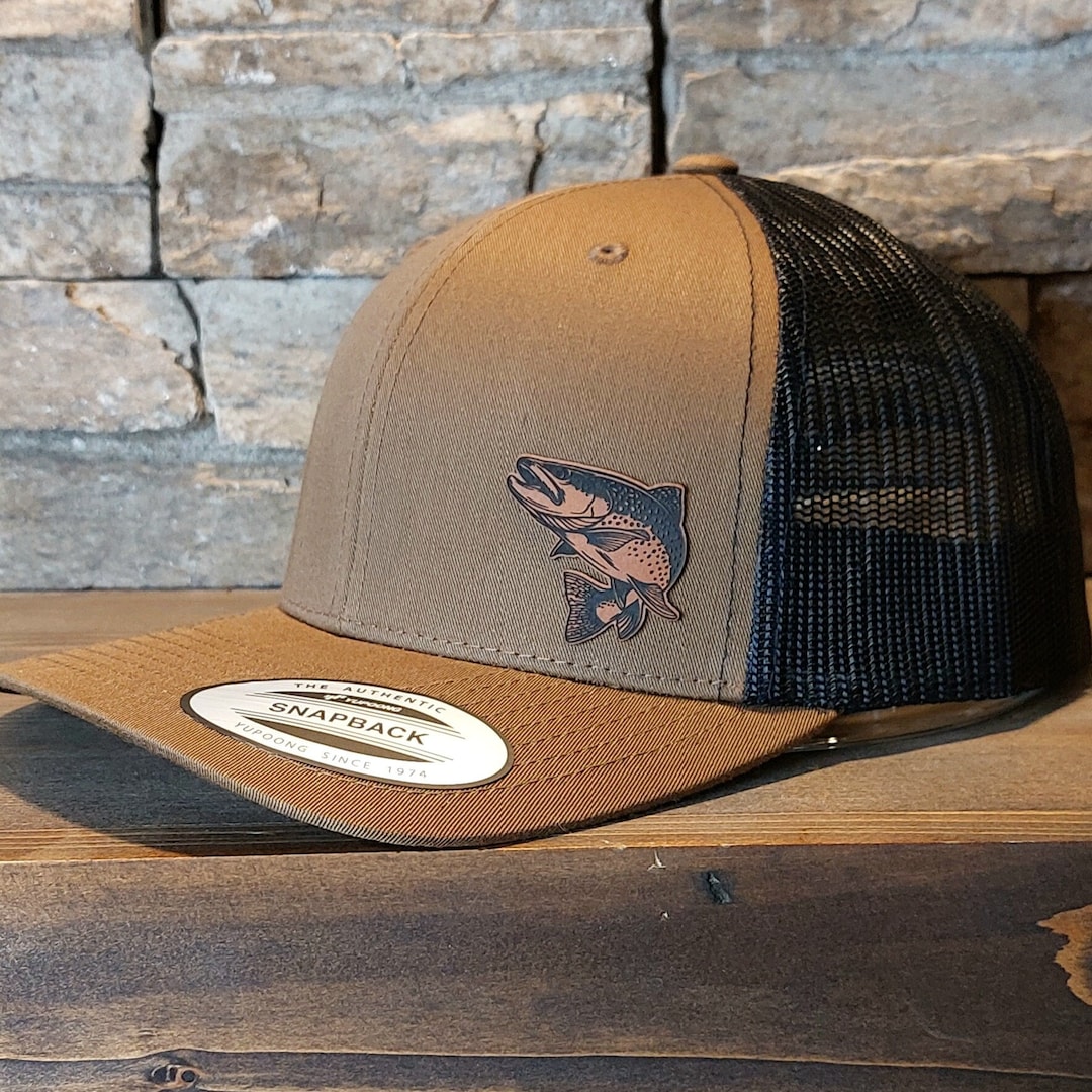 Trout Fishing Hat, Brown Trout Fly Fishing Hat, Fly Fisherman Gifts ...