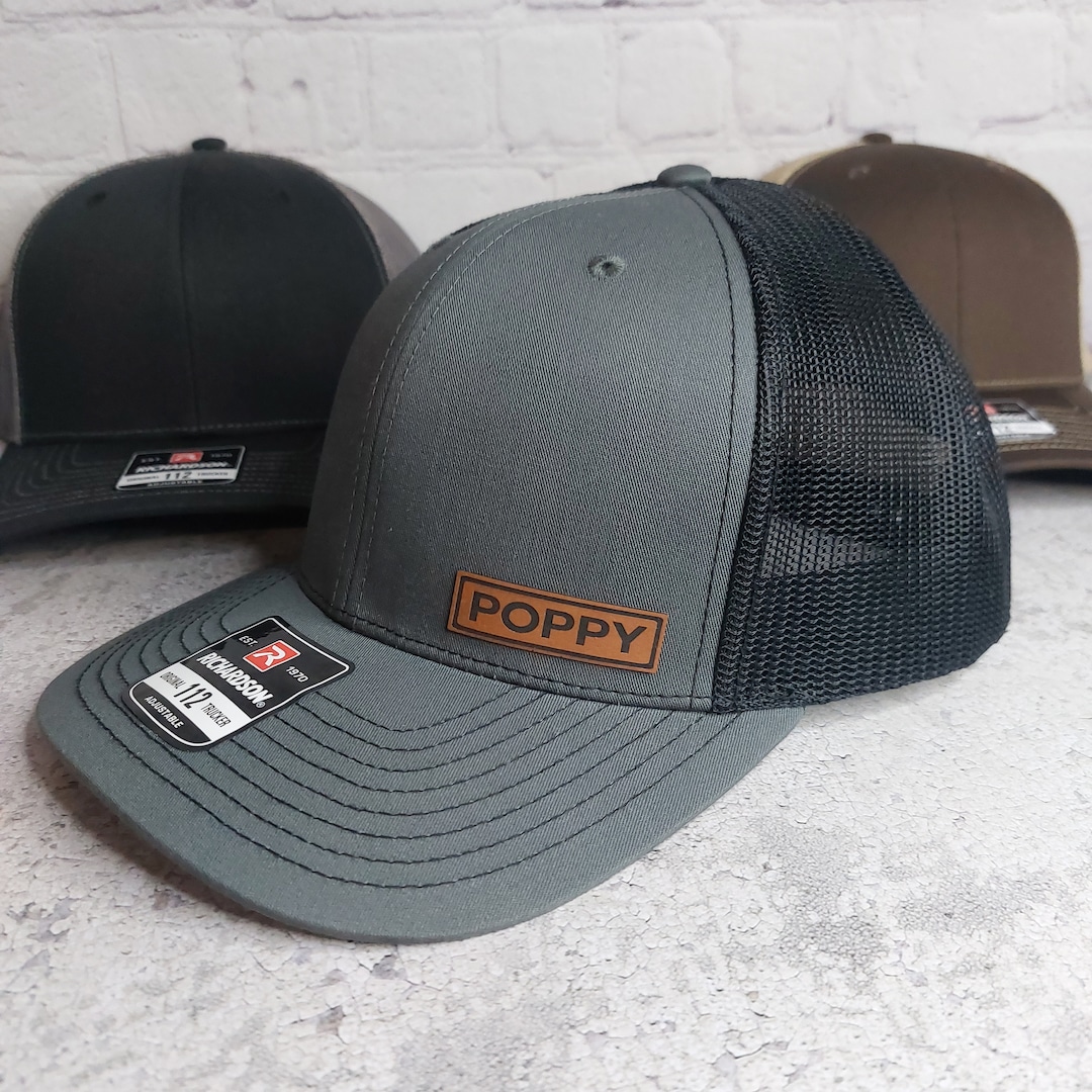 POPPY Hat, Poppy Patch Baseball Cap, Richardson 112 Snapback Trucker ...