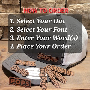 Custom Name Hats, Custom Text Hats, Personalized Custom Gifts ...