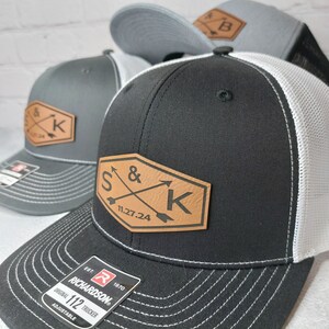 Custom Couples Hats, Personalized Wedding Hats, Groom, Best Man Hats ...