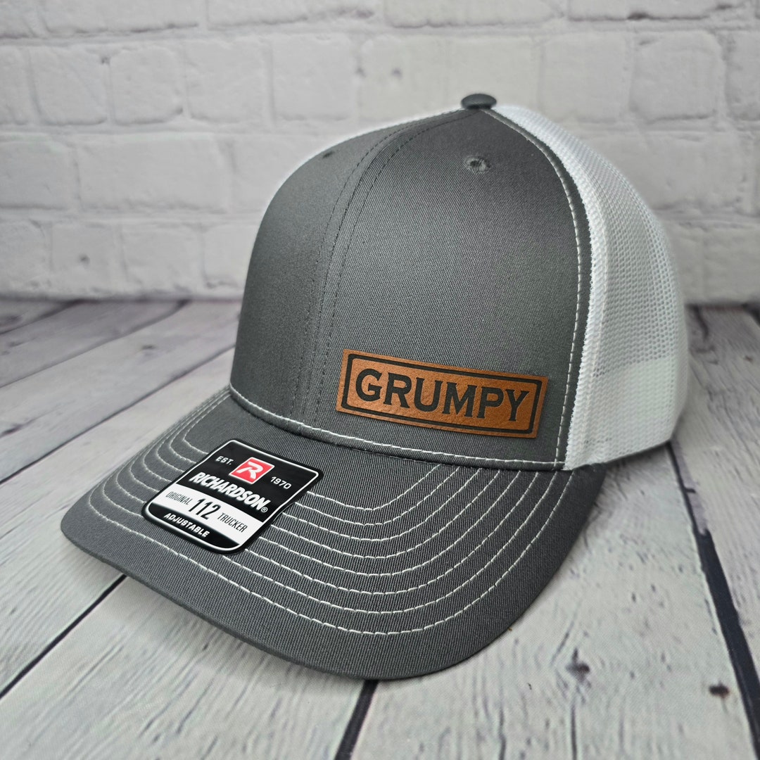 Grumpy Hat, Custom Grumpy Patch Trucker Hat, Gifts for Grumpy ...