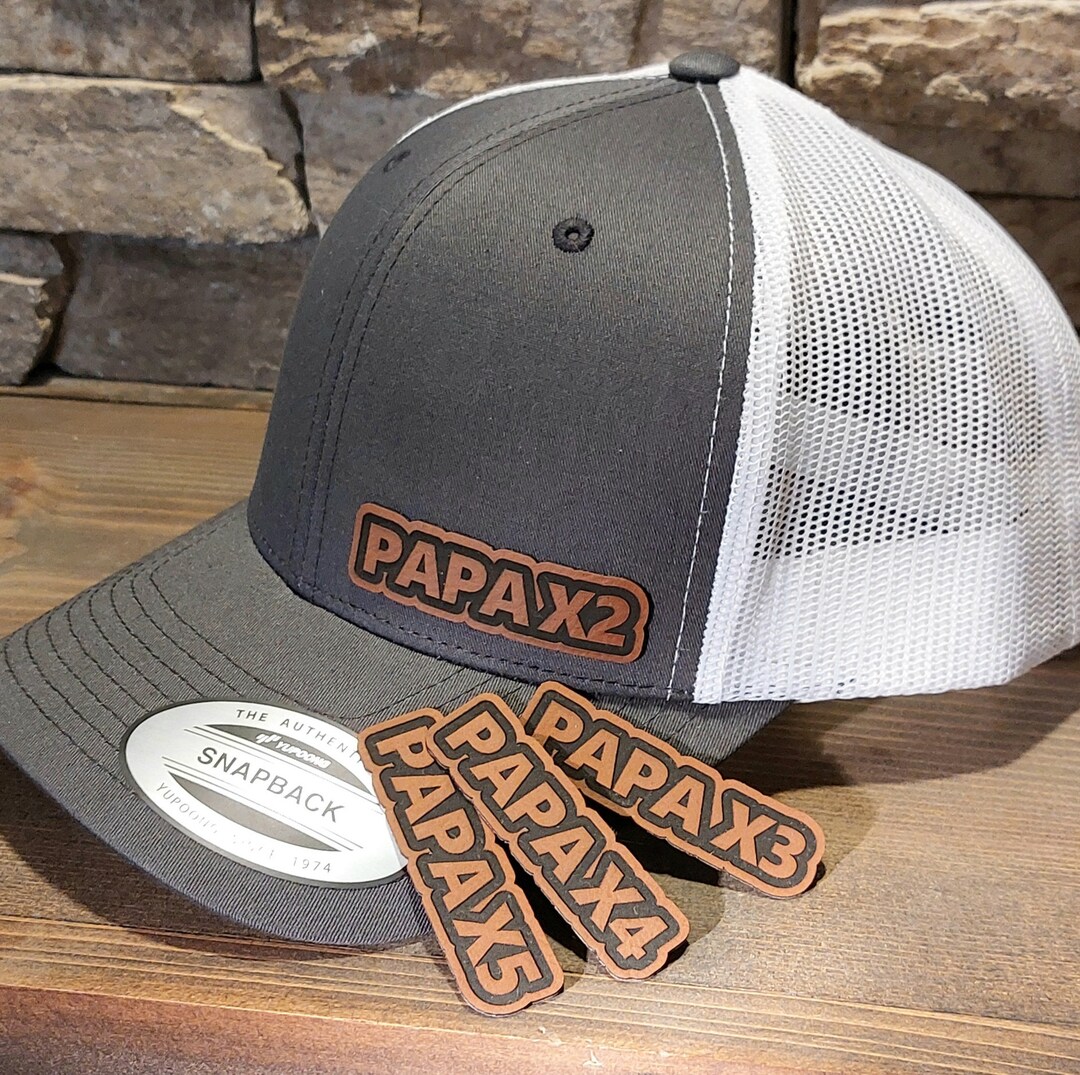 Custom PAPA Hat, New Papa Gift, Personalized PAPA X2, X3, X4, X5 Etc ...