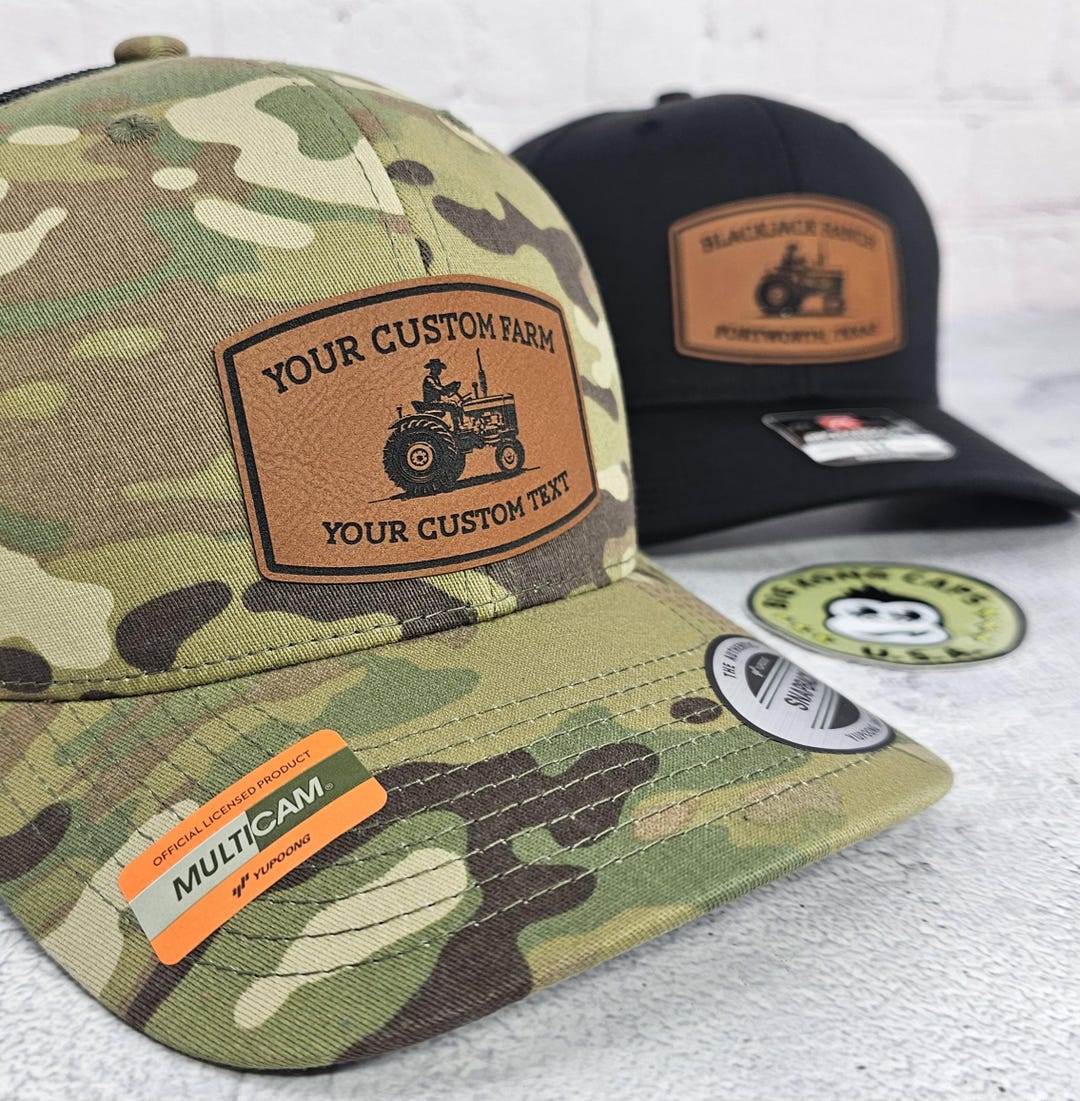 Custom Farm Tractor Hats, Custom Text Cap, Gifts for Farmers ...