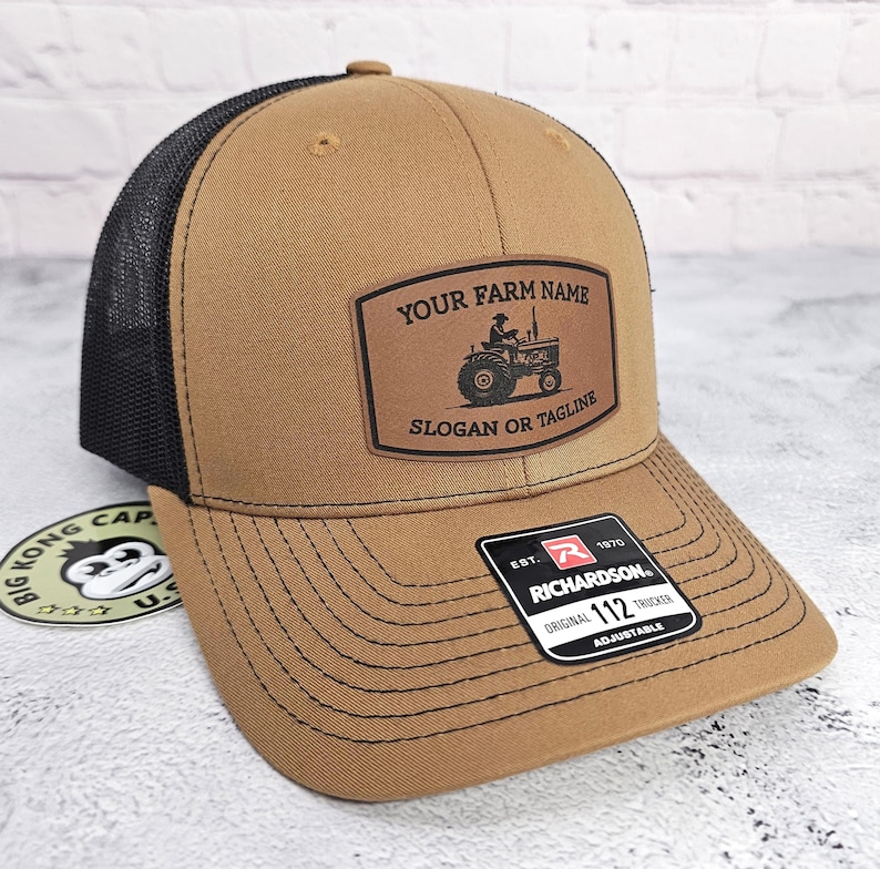 Custom Farm Hat, Customizable Tractor Patch Hats, Gifts for Farmers ...