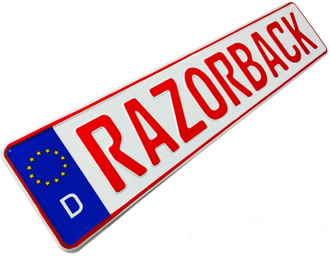 Custom European German License Plate and Frame | Etsy