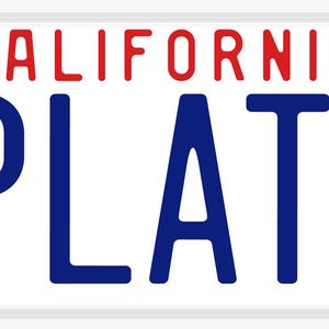Custom California Legacy Euro-style License Plate - Etsy