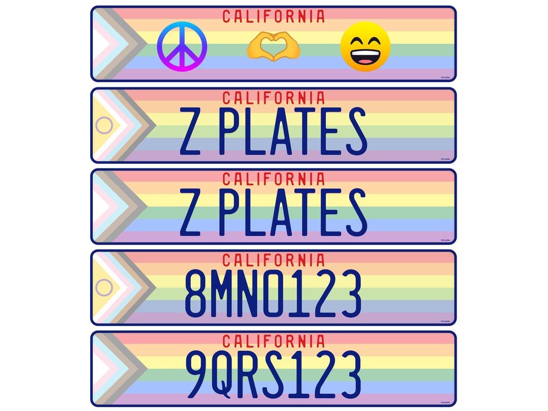 Custom California Legacy Euro-style License Plate With Intersex or ...
