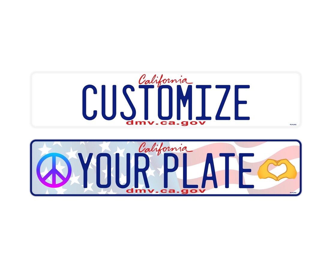 Custom California License Plate - European Size, Lipstick Design - Etsy