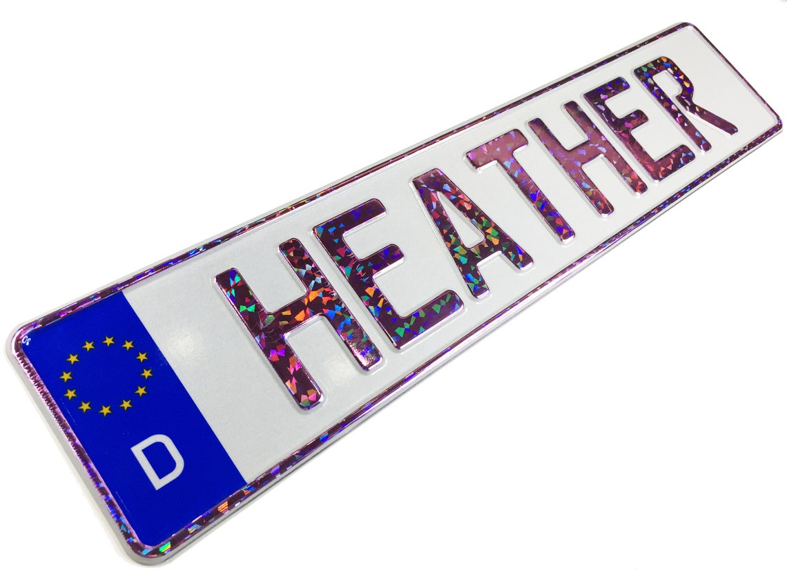 Custom European German License Plate and Frame | Etsy