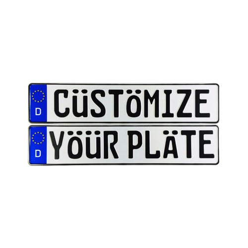 Custom Black European License Plate German Copy Personalized - Etsy
