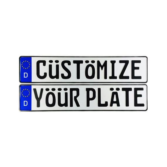 Custom European German License Plate | Etsy