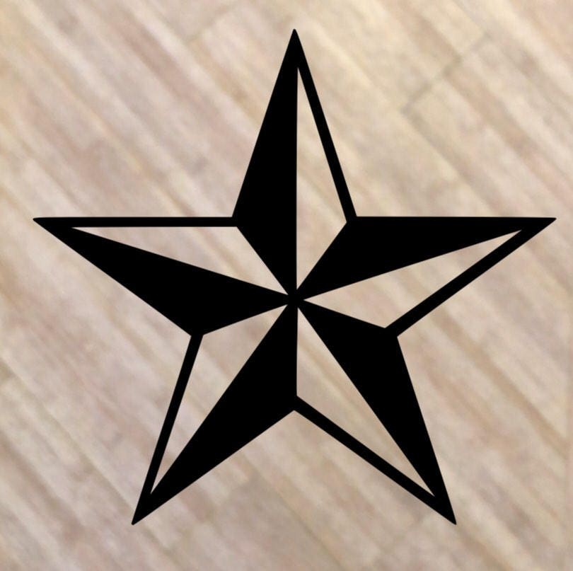 Nautical Star Vinyl Decal | Vinyl Decal | Water Bottle | Car Decal ...