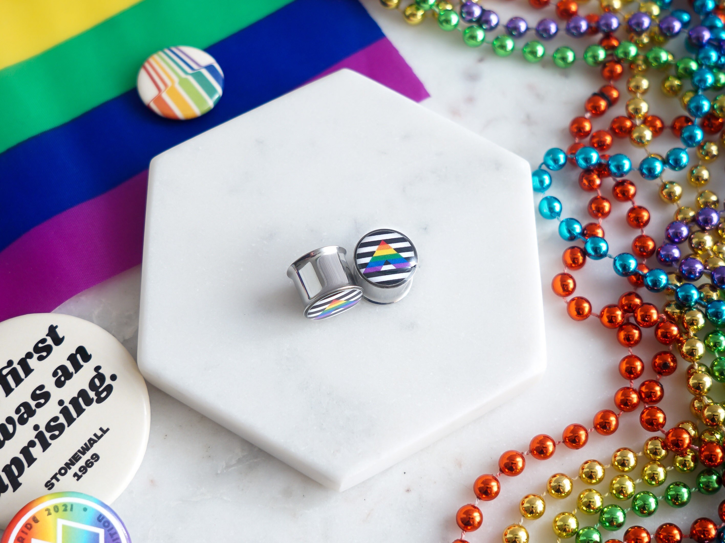 Straight Ally Pride Flag Plugs Custom Gay Pride Gauges - Etsy