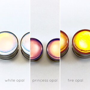 White Opal Foil Plugs 0g, 00g, 7/16, 1/2, 9/16, 5/8, 3/4, 7/8, 1 ...