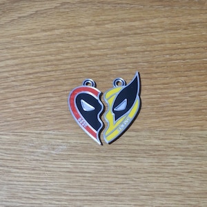 Deadpool Wolverine Heart Logo Keychain / Necklace - 3D Printed - Etsy