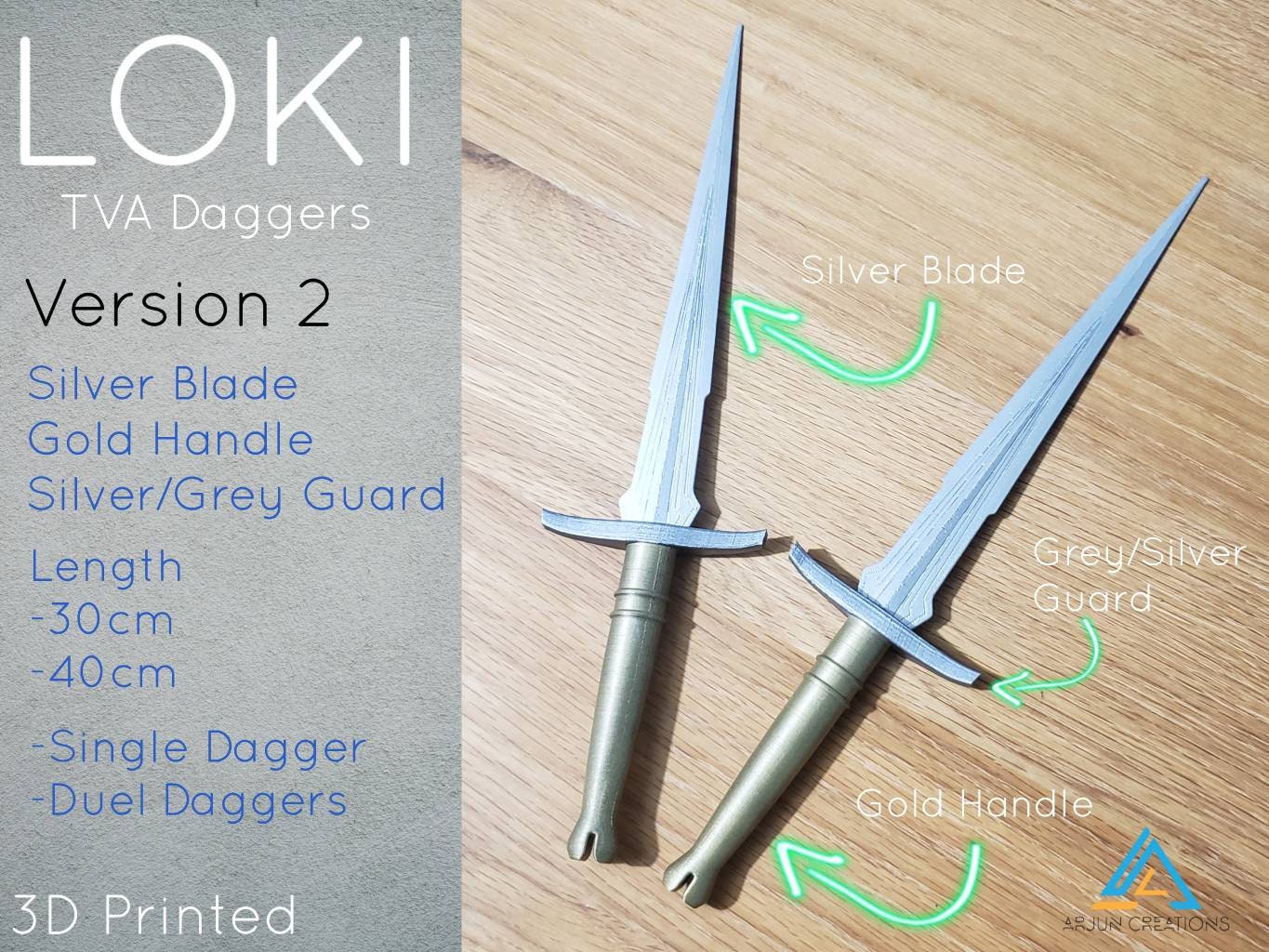 Loki Daggers Disney Plus Series Replica Cosplay TV - Etsy Australia