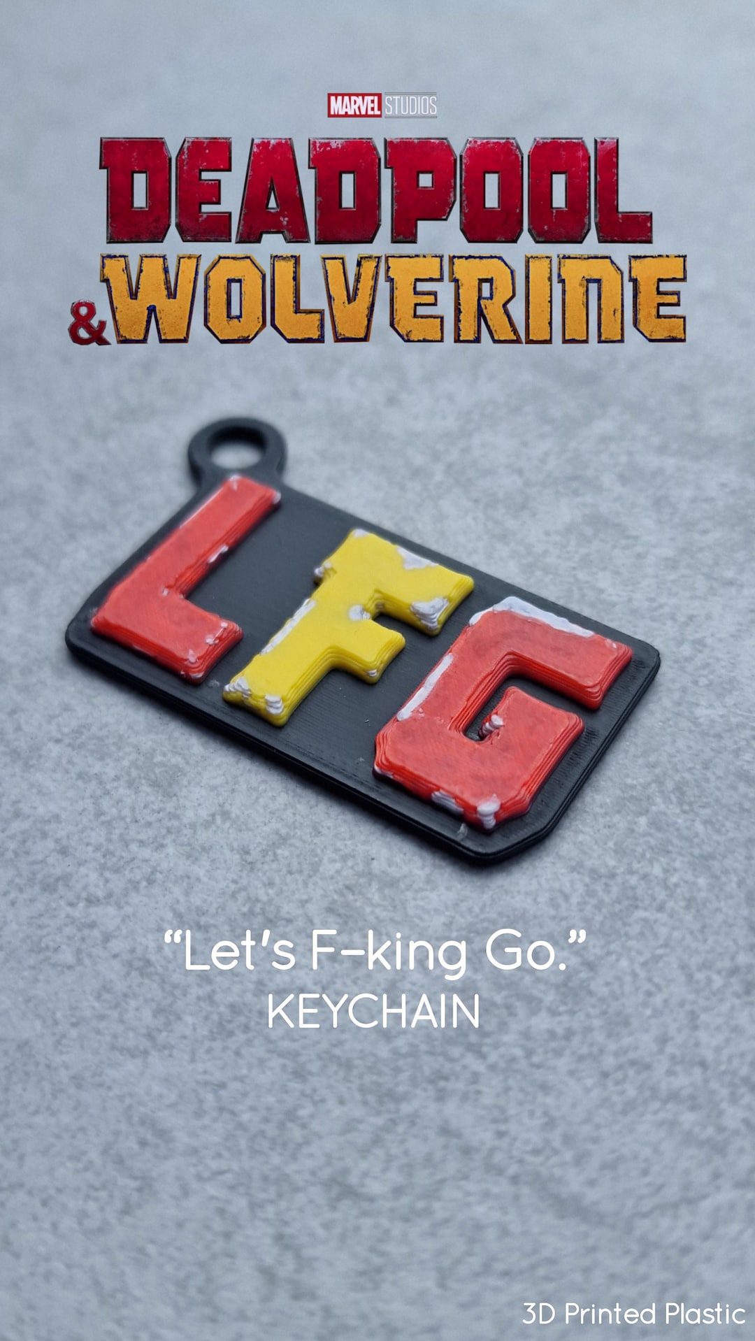 Deadpool Wolverine LFG "let's F*cking Go!" Logo Keychain / Necklace ...
