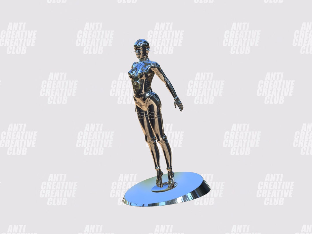 The Weeknd Sorayama Statue Afterhours Til Dawn Concert Chrome - 3D ...