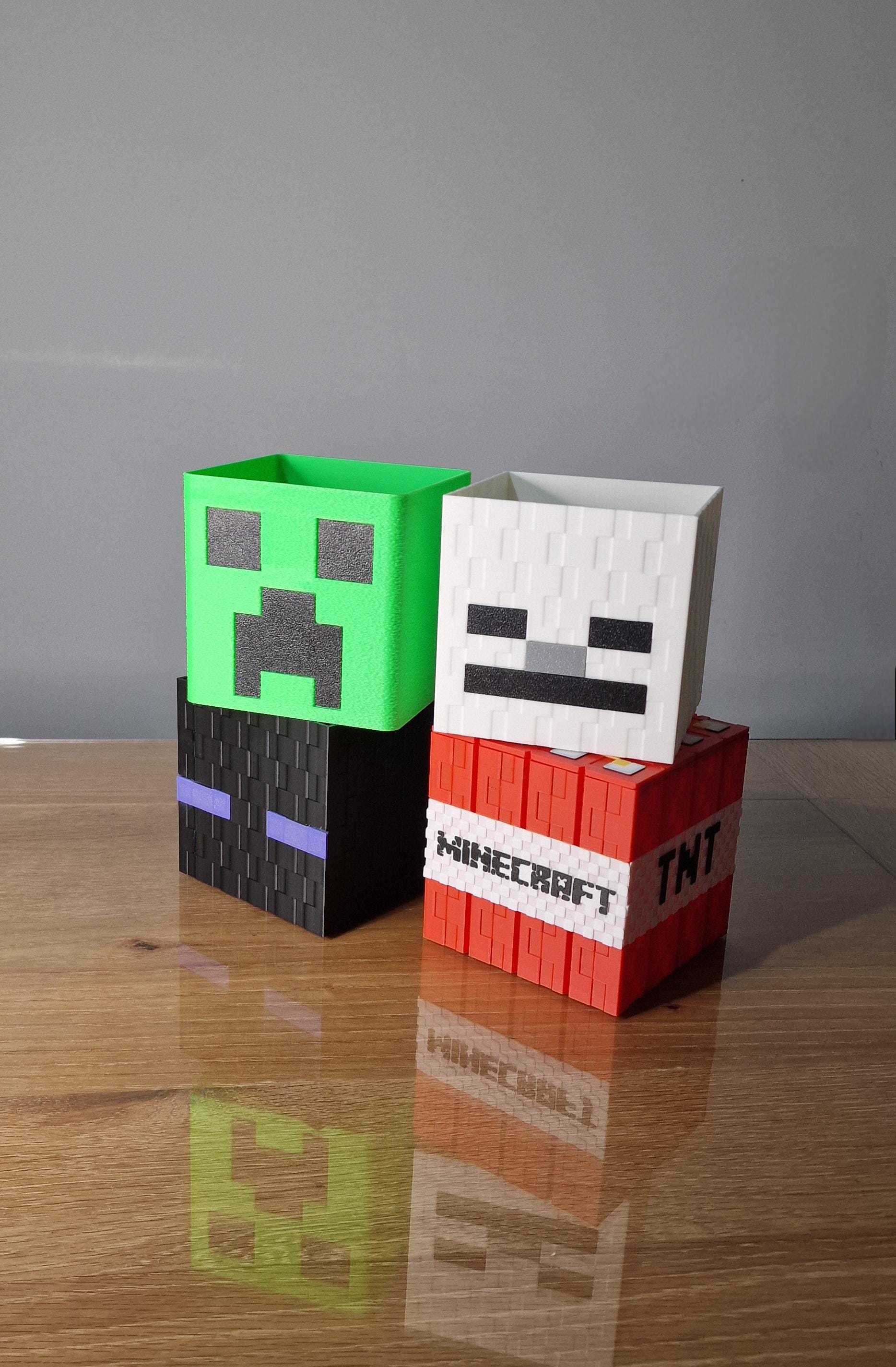 Minecraft Popcorn Buckets | 3D Printed Storage Boxes | TNT, Creeper ...