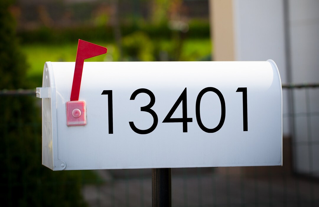 Personalized House Number Vinyl Mailbox Decal - Etsy
