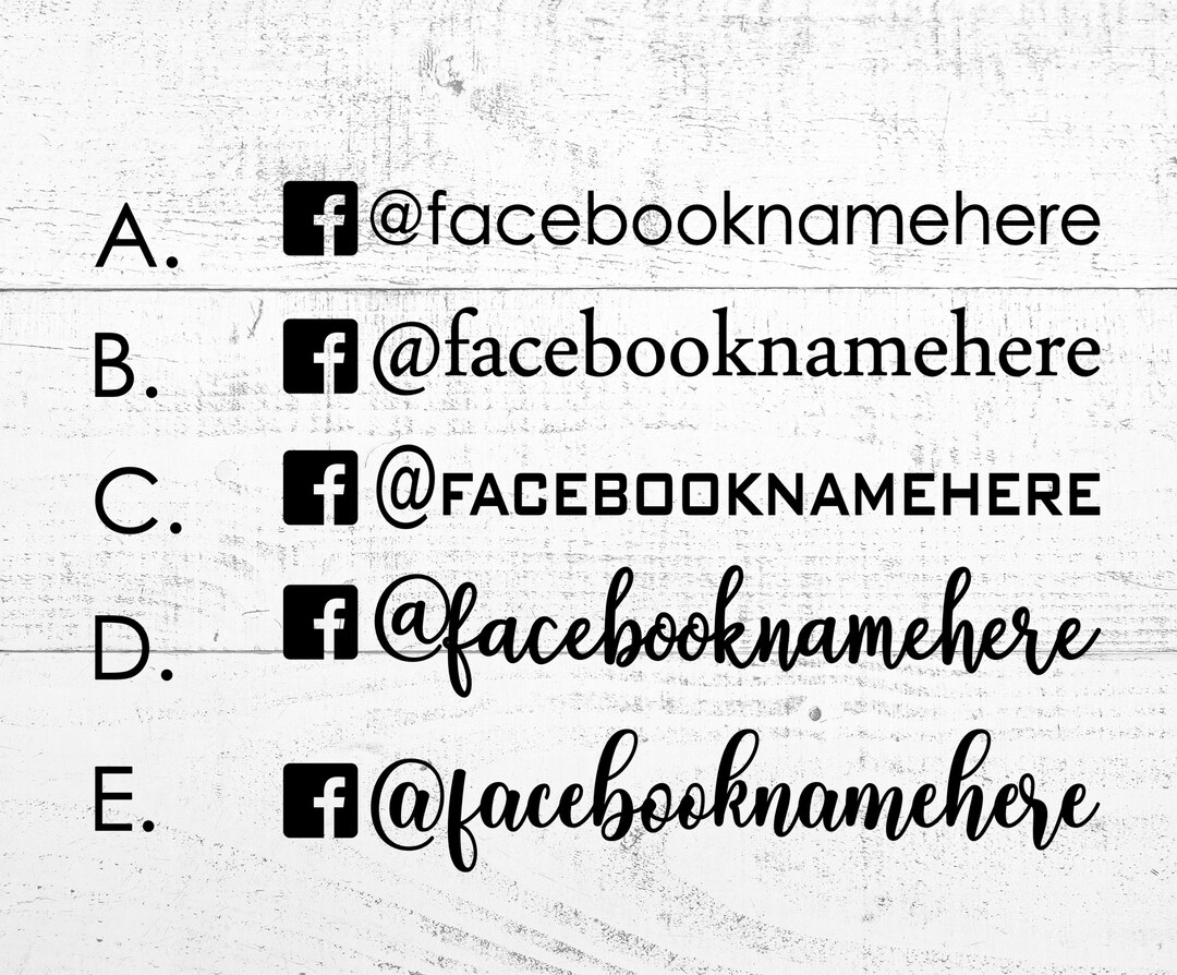 Facebook Social Media Tag Vinyl Decal Facebook Car Decal - Etsy