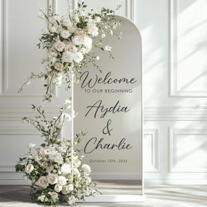 Welcome to Our Beginning Wedding Mirror Vinyl Decal - Etsy