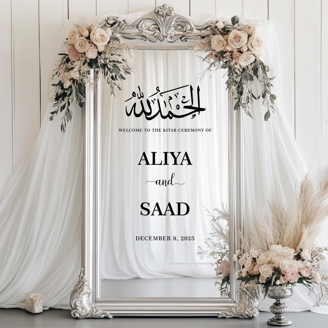 Welcome to the Kitab Ceremony Wedding Vinyl Decal for Mirror ...