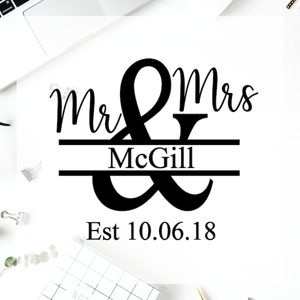 Mr and Mrs Decal - Etsy
