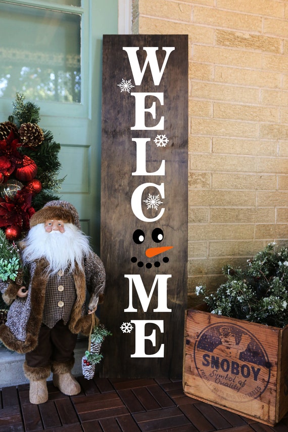 Welcome Front Porch Christmas Vinyl Decal Sign Christmas | Etsy Canada