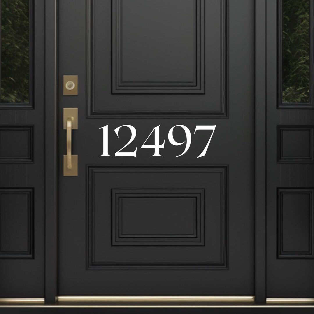 House Number Vinyl Decal: Front Door Decor, Apartment Number - Etsy