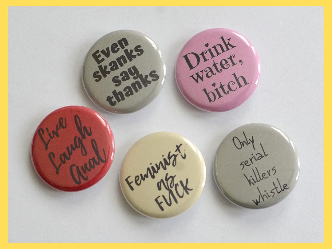 1.25 Inch Snarky Pin Set | 5pc 1.25" Button | Adult Gift | Funny ...