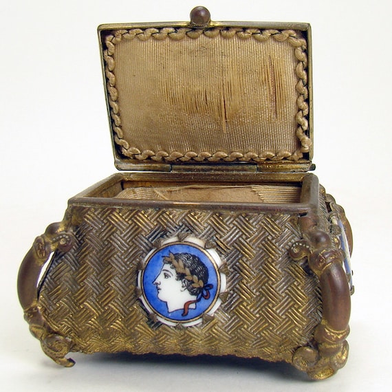 Bronze/Brass Trinket Box - 1870's - Gem
