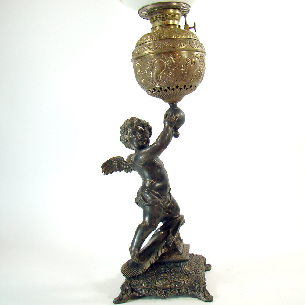 Banquet Lamp With Cupid - 1880's - Etsy